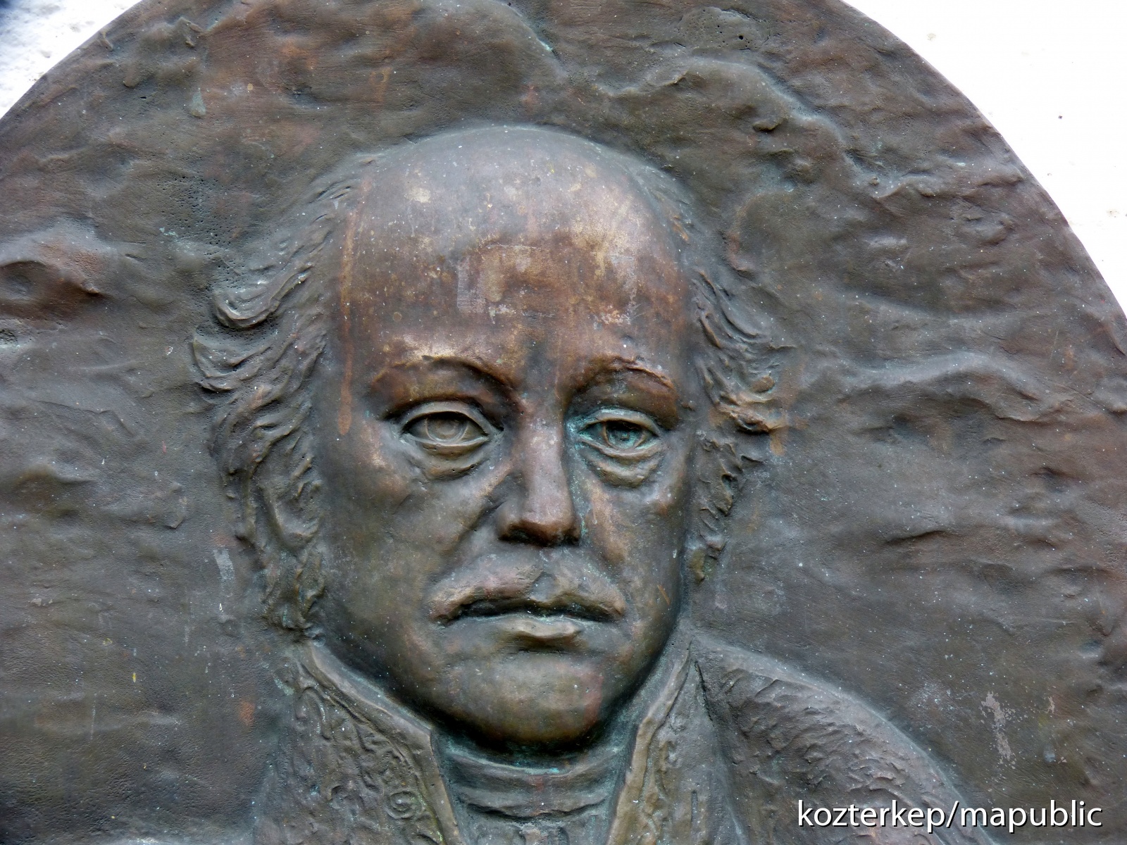 Jankovich Miklós bronz dombormű – Köztérkép