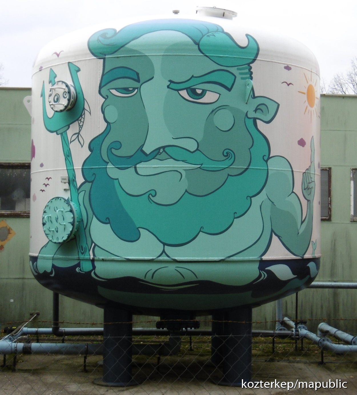 Poszeidón, Aphrodité és a világteknős – Köztérkép