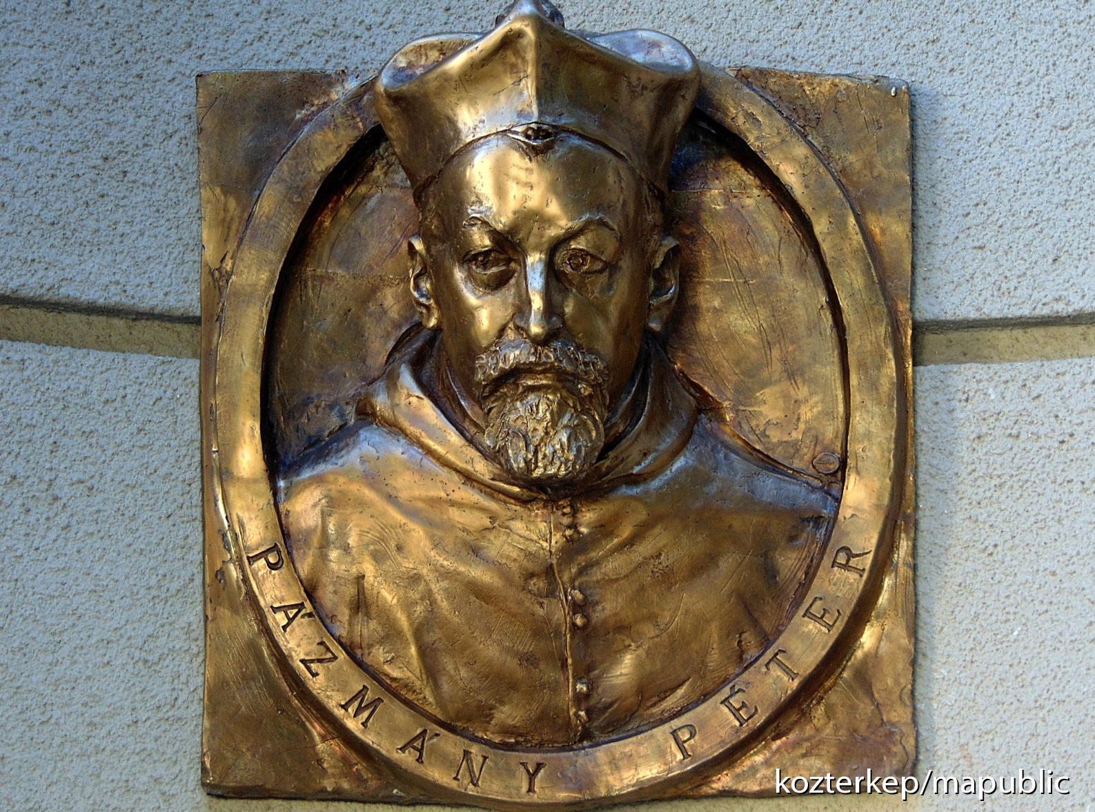 Pázmány Péter-dombormű – Köztérkép