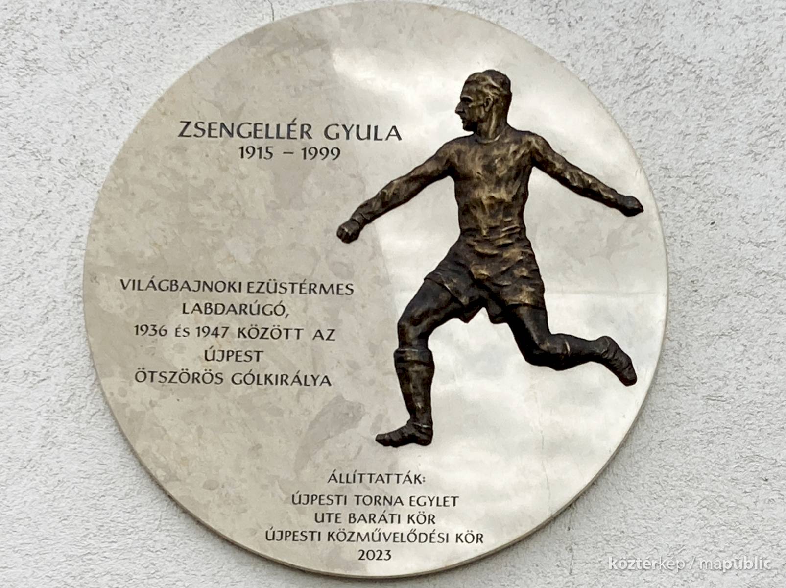 Zsengellér Gyula – Köztérkép