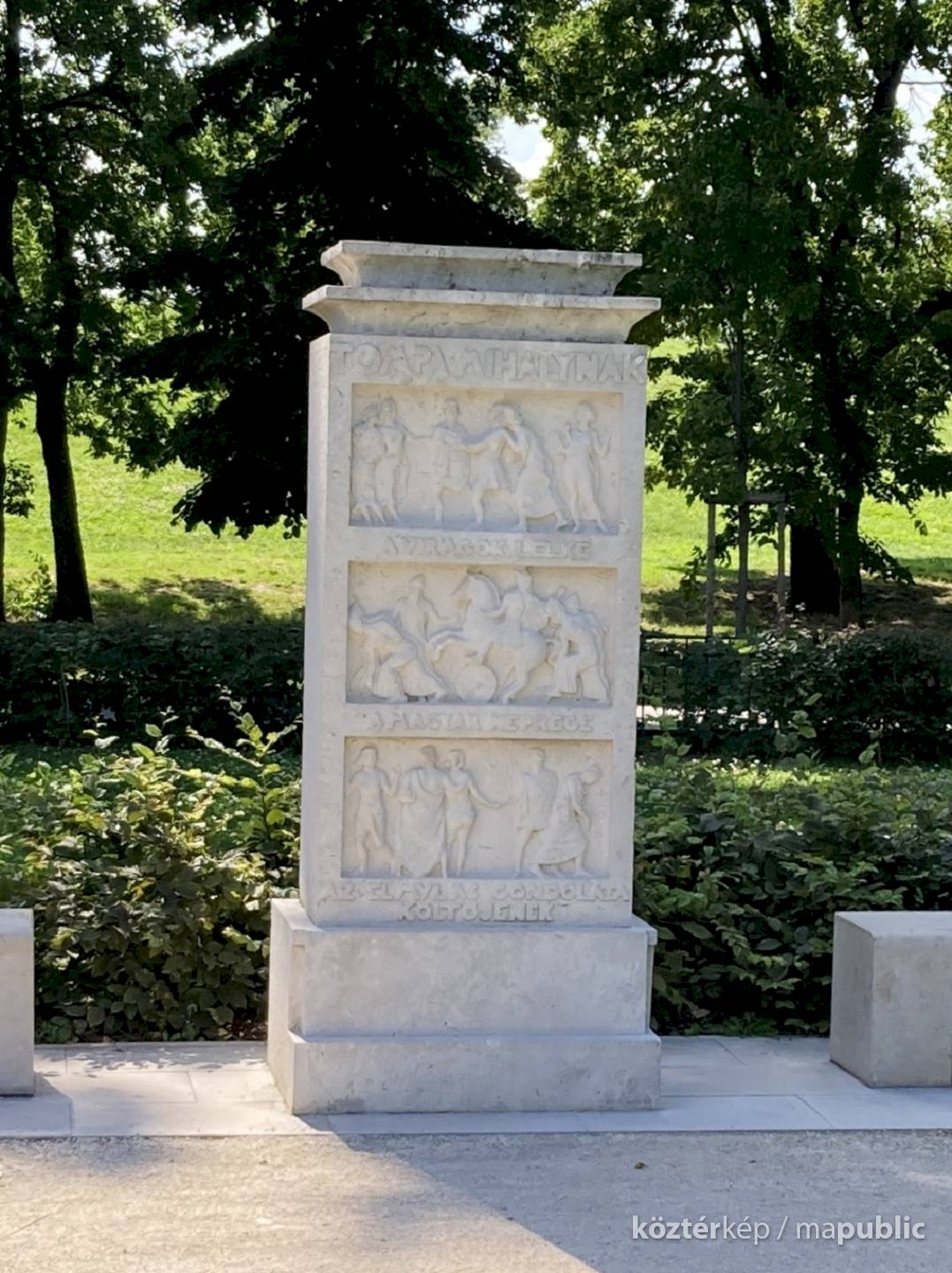 Tompa Mihály-emlékpad – Köztérkép