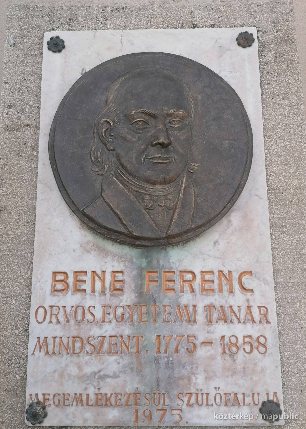 Bene Ferenc – Köztérkép