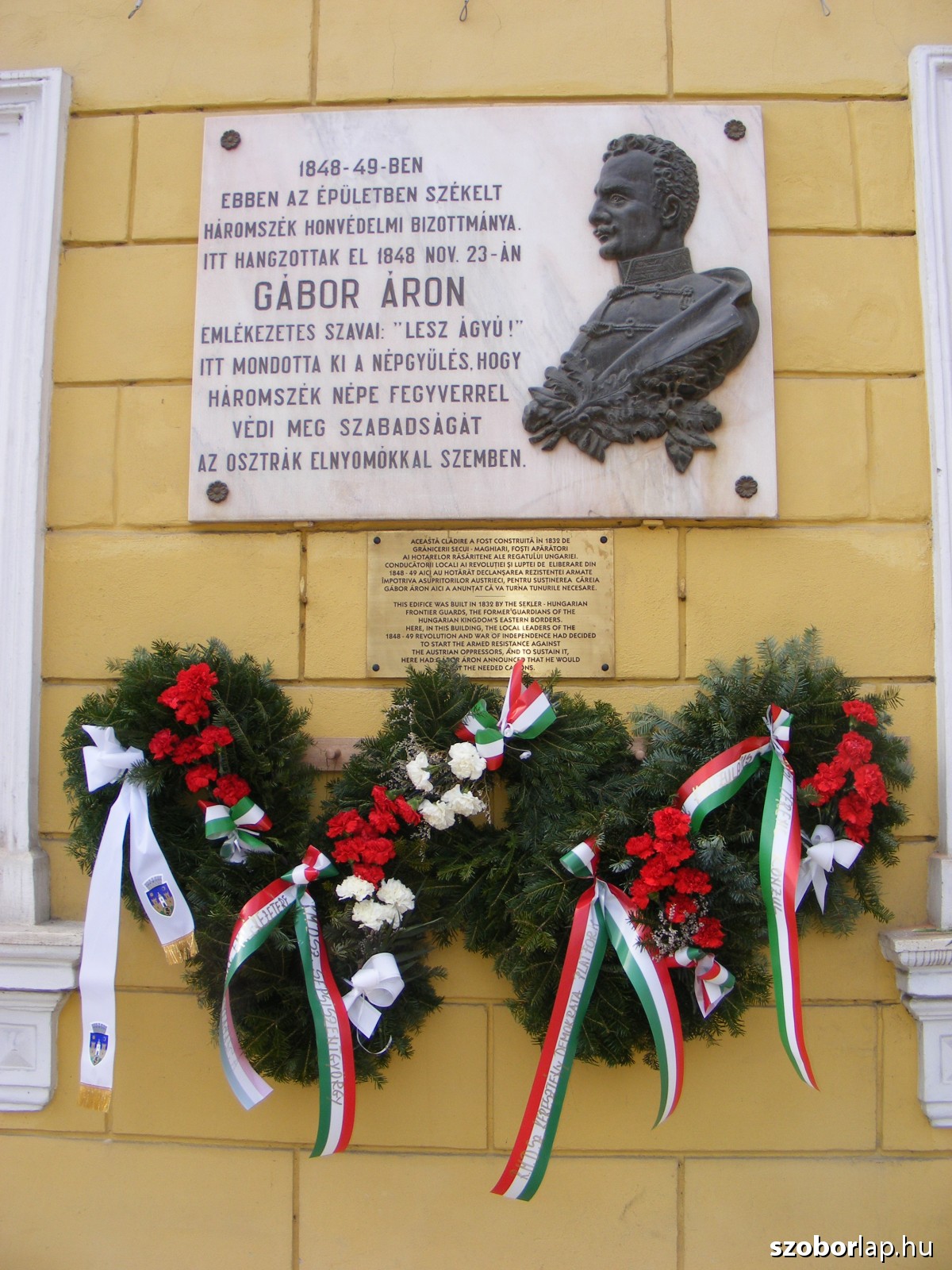 Gábor Áron emléktábla – Köztérkép