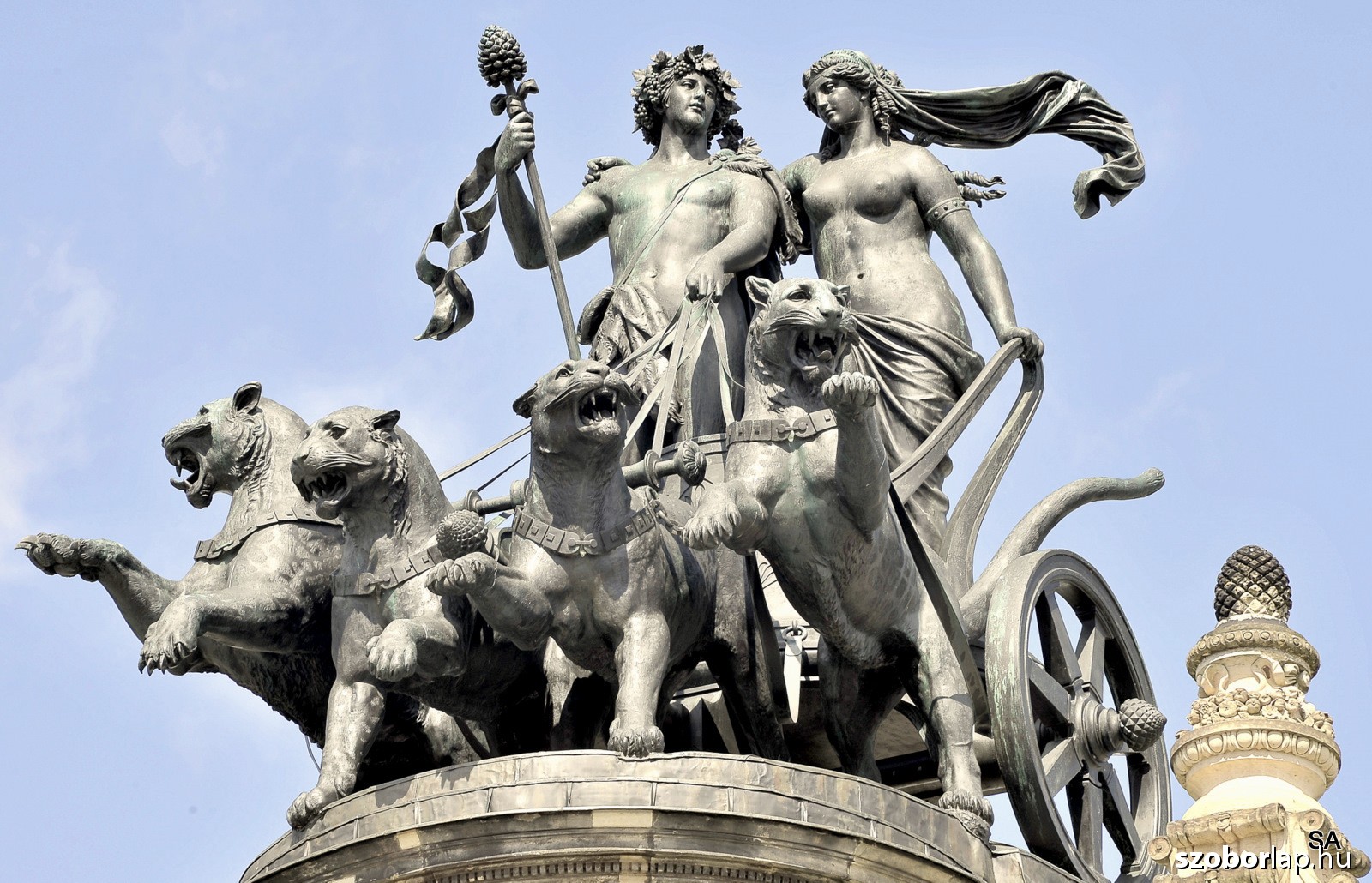 A Semperoper quadrigája – Köztérkép